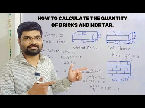 How To Calculate the Quantity of Bricks and morter / calculate the ...