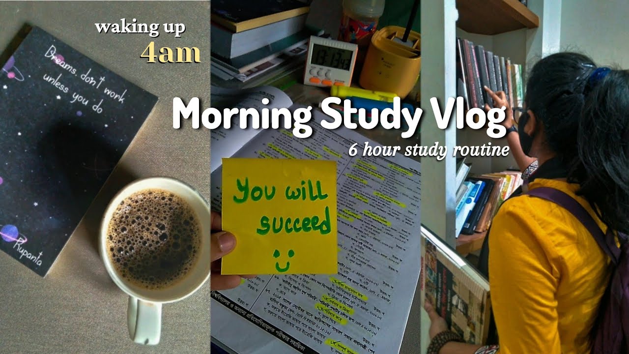 4 AM MORNING ROUTINE 🌤️ 6 hour study 📒 HSC result Visiting museum ...