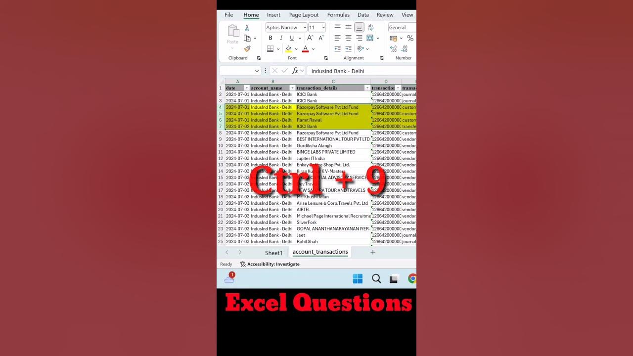 Excel interview questions | Excel tips and tricks | #shorts #youtubeshort #viral @beoneofficial ...