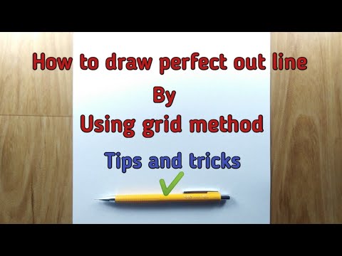 how to draw perfect out line by using grid method 👍 ️ - YouTube