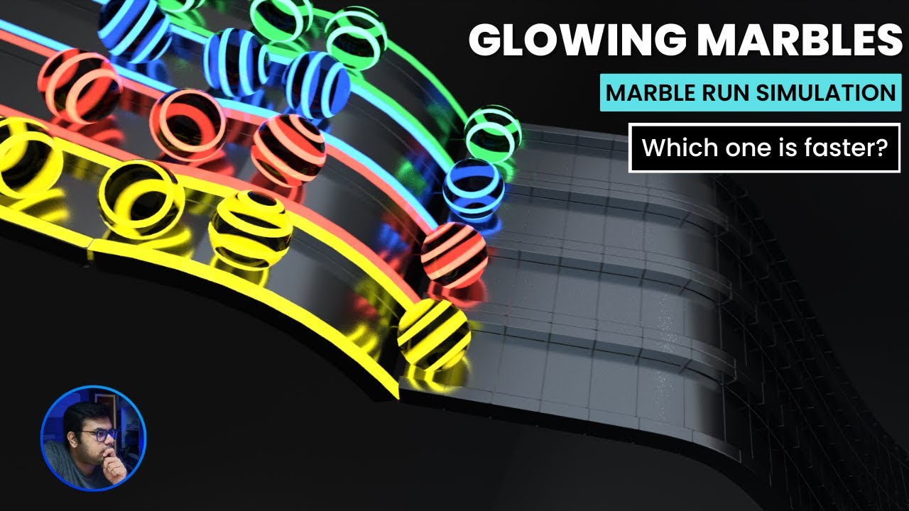Glowing Marble Run Race | Night Mode #satisfying #marbles #marblerun # ...