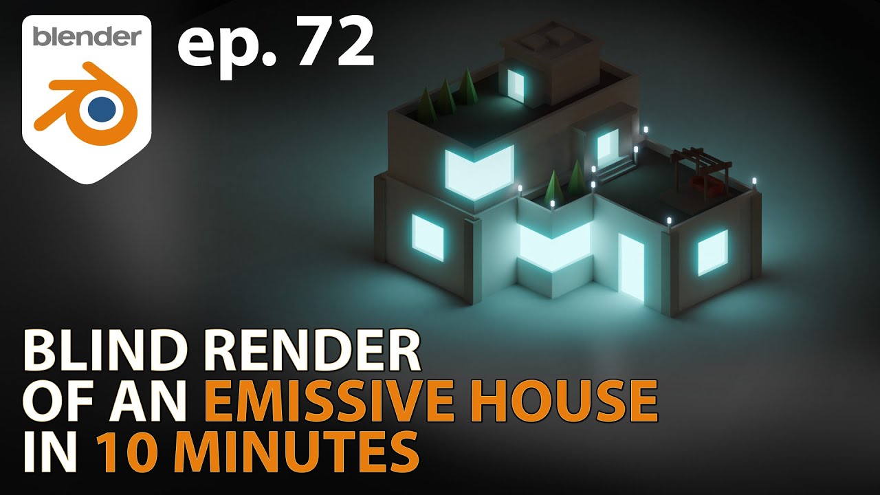 Blind Render of EMISSIVE BUILDING in 10 MINUTES - ep. 72 - Blender 2.92 ...