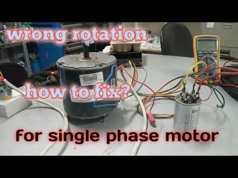 Single phase fan motor/reverse rotation - YouTube