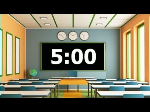 5 MINUTE Classroom Countdown Timer - YouTube