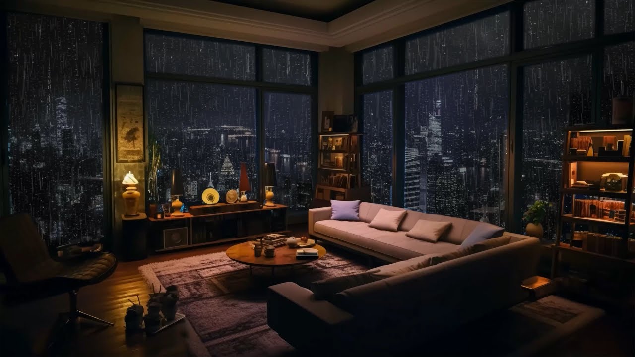 Heavy Rain on Apartment Window | Deep Sleep and Relaxation | Heavy Rain ...