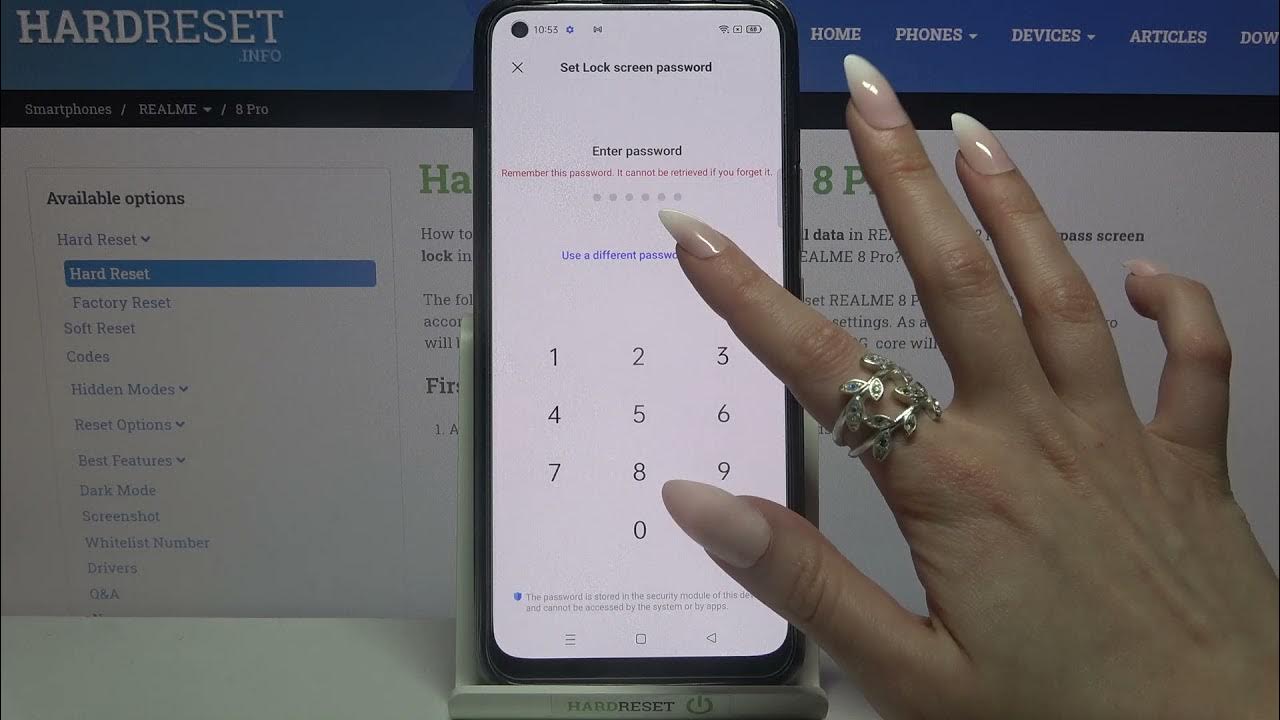 How to Set Up Screen Lock in REALME 8 Pro – Add Screen Password - YouTube