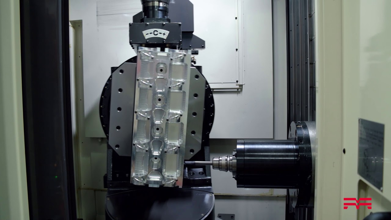 Yasda H40i - 5-Axis CNC Machining of 5052 Aluminum - YouTube