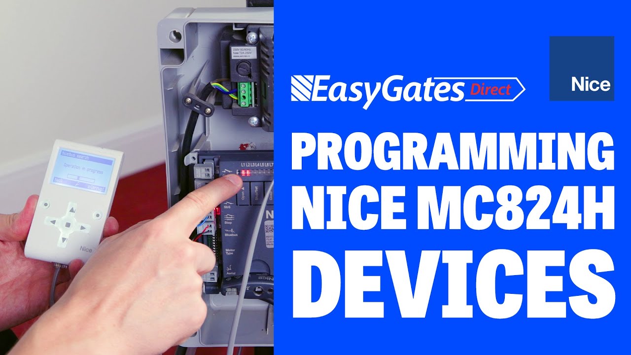 Nice MC824H - Programming of connected devices to stop input and Blue ...