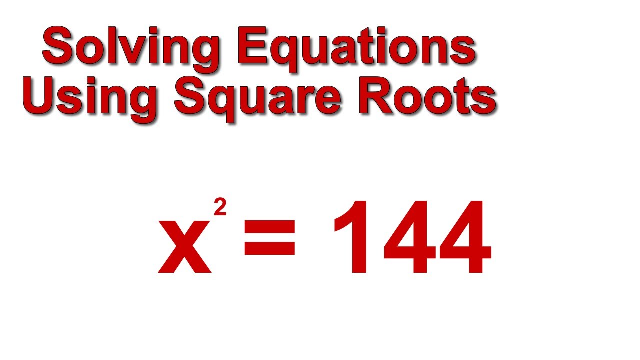 solving equations using square roots (v20.5a) - YouTube