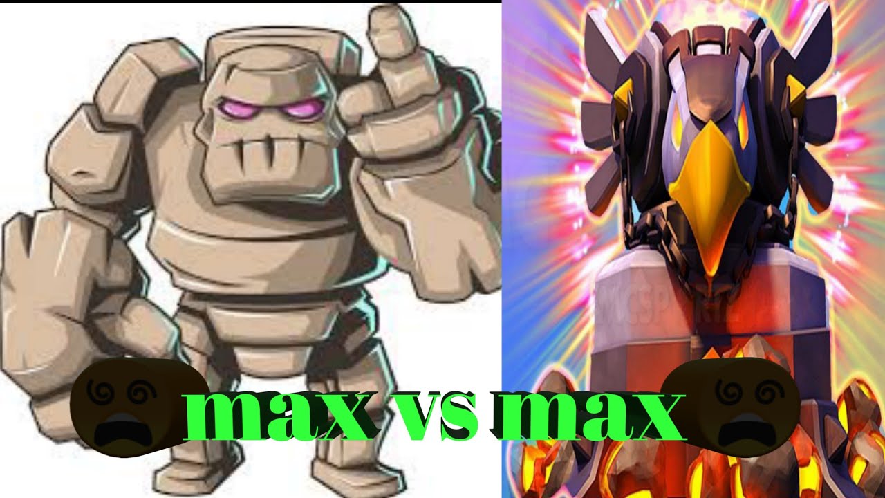 max golem VS max eagle artillery 😵😵😵😵 - YouTube