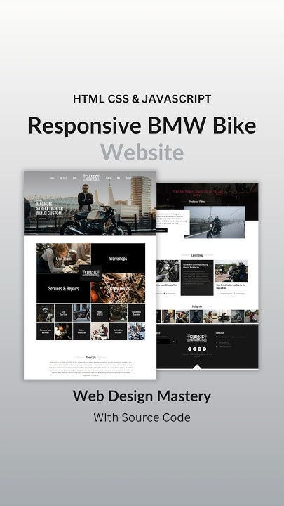 Responsive Bmw Bike Landing Page Using Html Css And Javascript Webdevelop Coding 6546