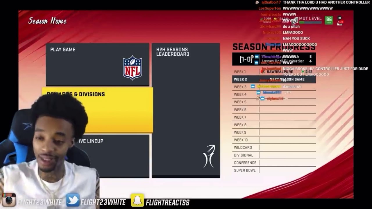 Flight reacts Raging and crying on madden 20 breaks controller! - YouTube