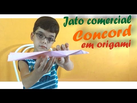 Como Fazer um Jato Concord em Origami (Concord jet in Origami) - YouTube