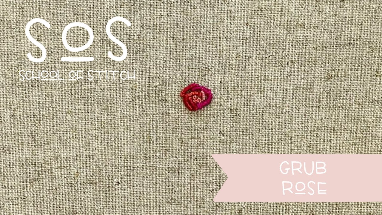 SoS Ep 21 - Bullion Knot / Grub Rose Stitch Tutorial - YouTube
