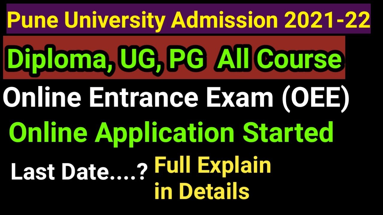 Pune University PG Admission 2021 | SPPU Entrance Exam Form Filling ...