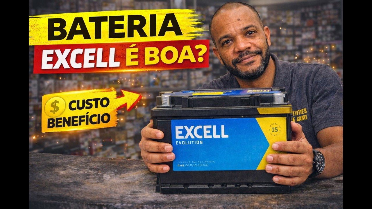 BATERIA MARCA EXCELL 60AH CCA 450 TEM BOA DURABILIDADE - YouTube