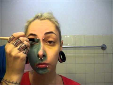 tutorial ZOMBIE PIN UP MAKE UP for HALLOWEEN - YouTube