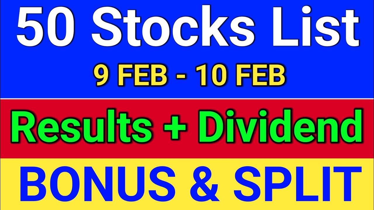 50 Result + Dividend, bonus and split List. q3 results 2026, BSE, Rites ...
