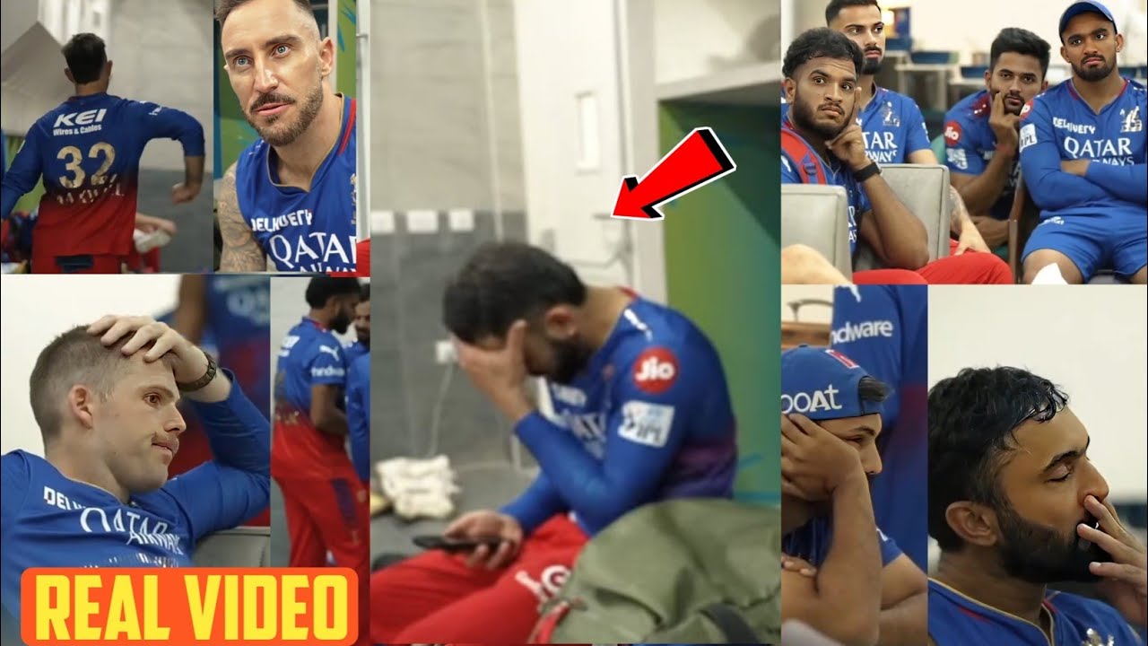Virat Faf Dinesh Karthik & RCB Team crying In Dressing room After Lost ...