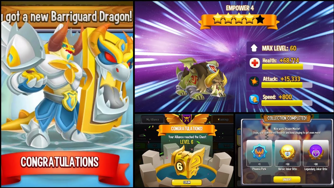 #164. Dragon city | Obtain a new Barriguard Dragon | Empower 4 stars ...