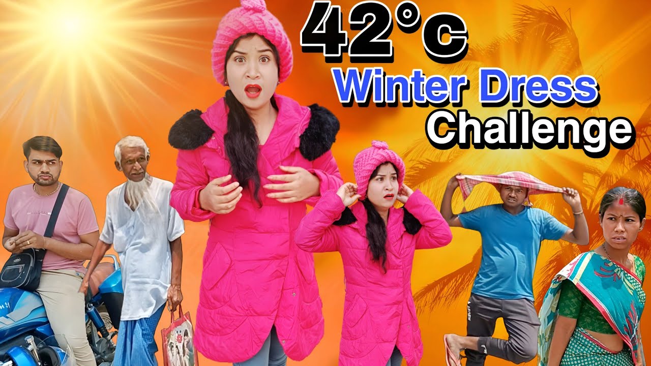 42°C Hot ☀️ Summer Winter Dress 👗 Challenge in Public || Best Public ...
