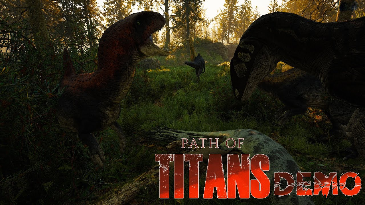 FINALLY WE HAVE COMBAT!! TIME TO NOM! -Path of Titans Demo Gameplay ...