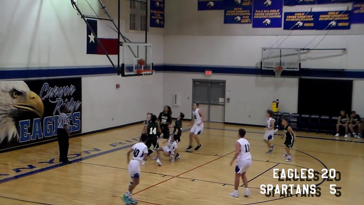 2019.12.18 Stiles Spartans 8th Grade Basketball (A) vs Canyon Ridge ...