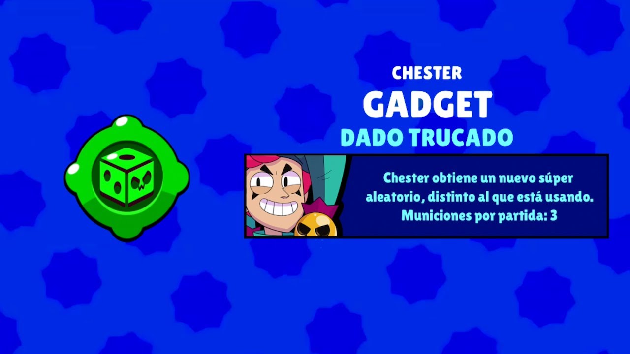 ⭐️BRAWL STARS⭐️ Chester Gadget Dado Trucado - YouTube
