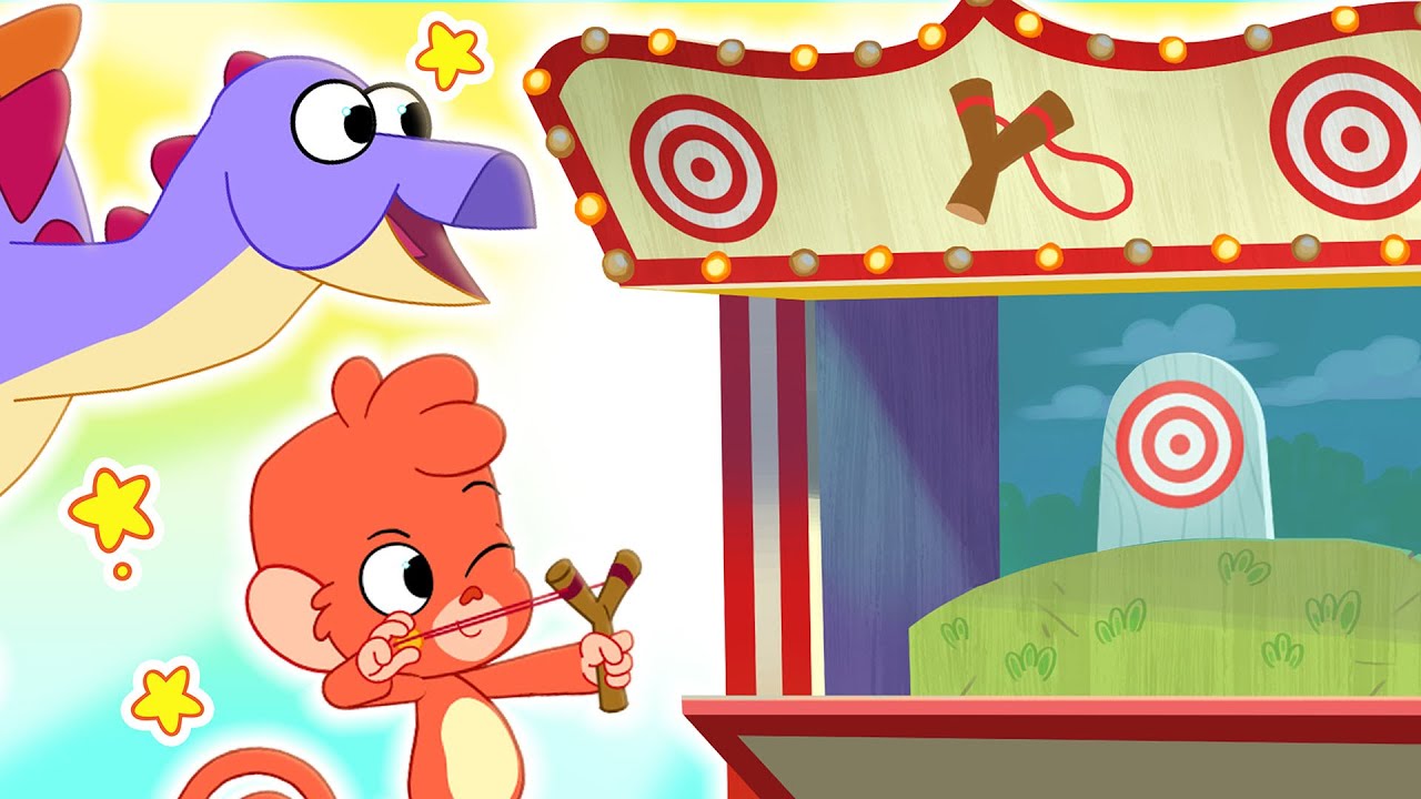 Club Baboo | a STEGOSAURUS at the Fun Fair | Slingshot Game | Dinosaurs ...