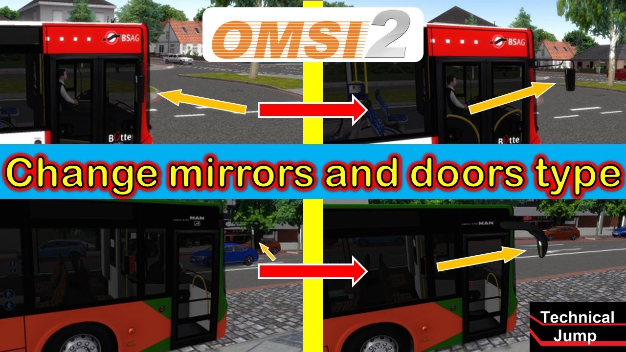 OMSI 2 TUTORIAL | Change mirror position and door types (EN ...