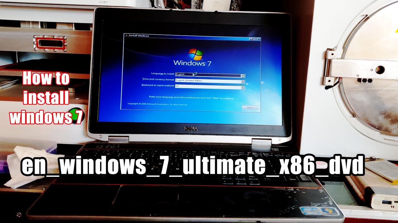 How to install windows 7,en_windows_7_ultimate_x86_dvd - YouTube