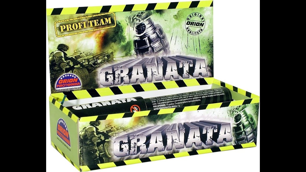 Orion pirotehnika Granata petarda - YouTube