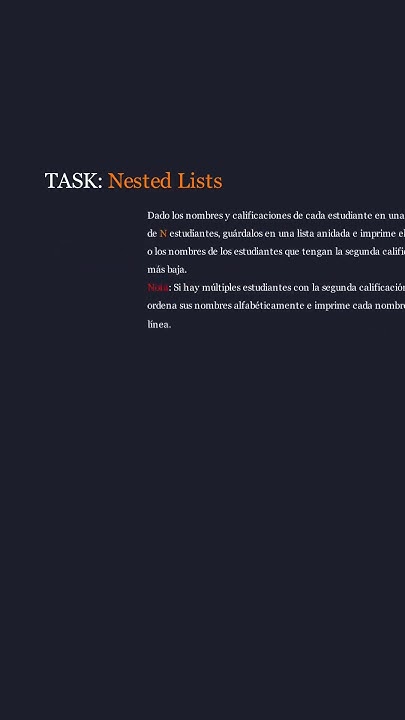 Reto #9 HackerRank Nested Lists Manim - YouTube