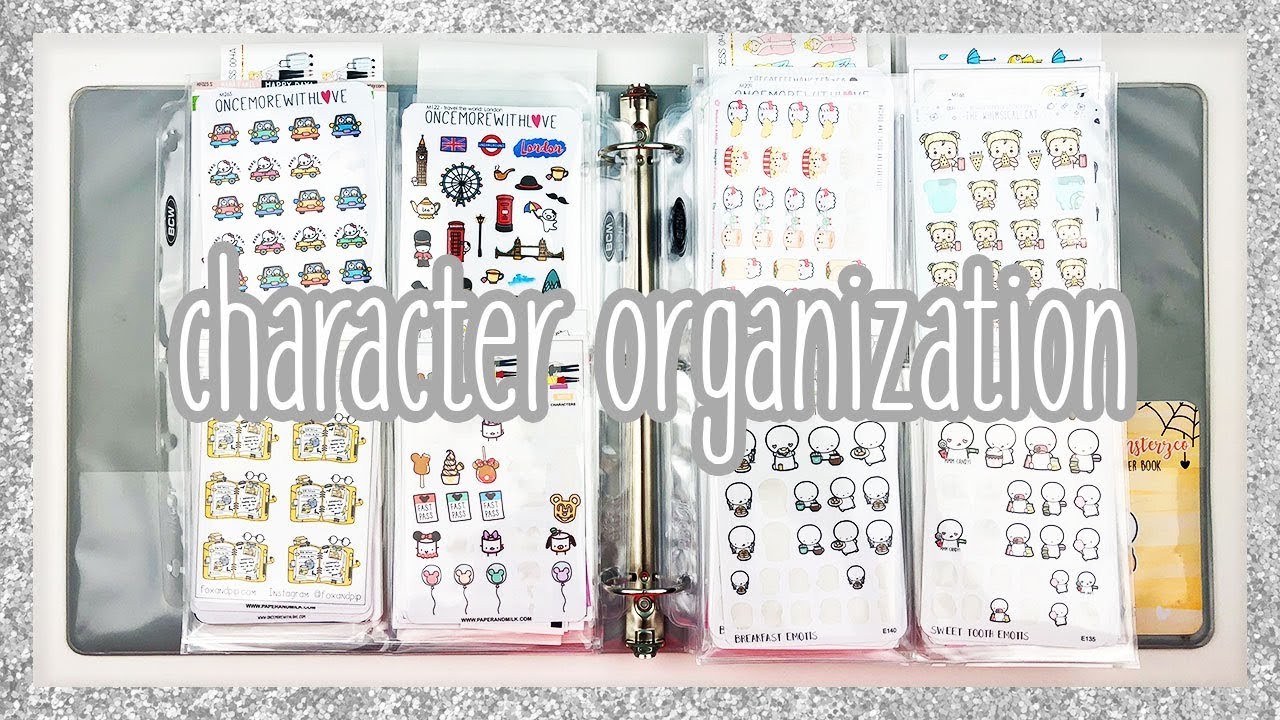 Organization ♡ Character Stickers - YouTube