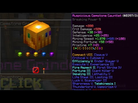 Maxing out my gemstone gauntlet!!! | Hypixel Skyblock - YouTube