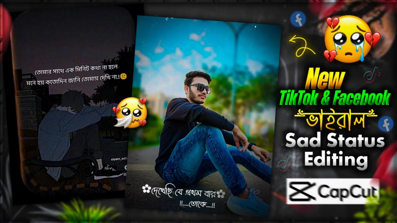New TikTok & Facebook Viral Sad Status Video Editing In CapCut | Trending Editing | Sakib Tech 🔥 ...