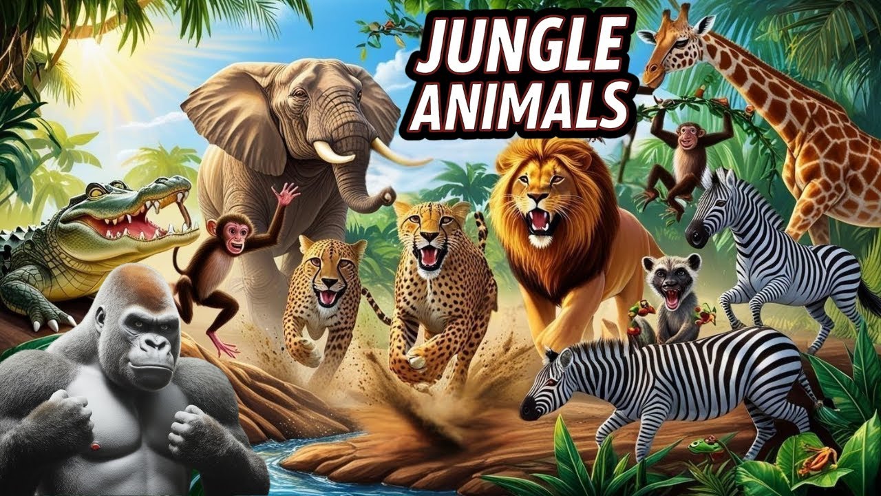 Jungle Animal Song | Fun Kids' Wildlife Dance & Sounds | Nursery Rhyme ...