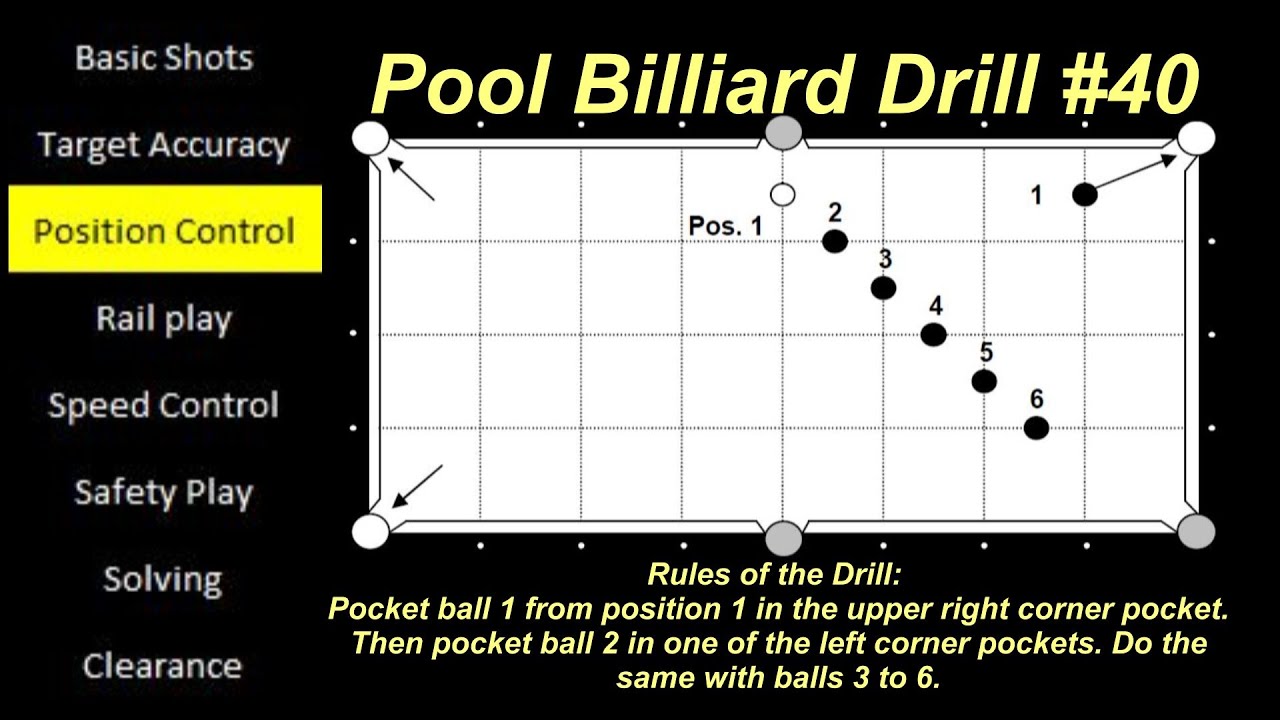 Pool Billiard Drill #40 - YouTube