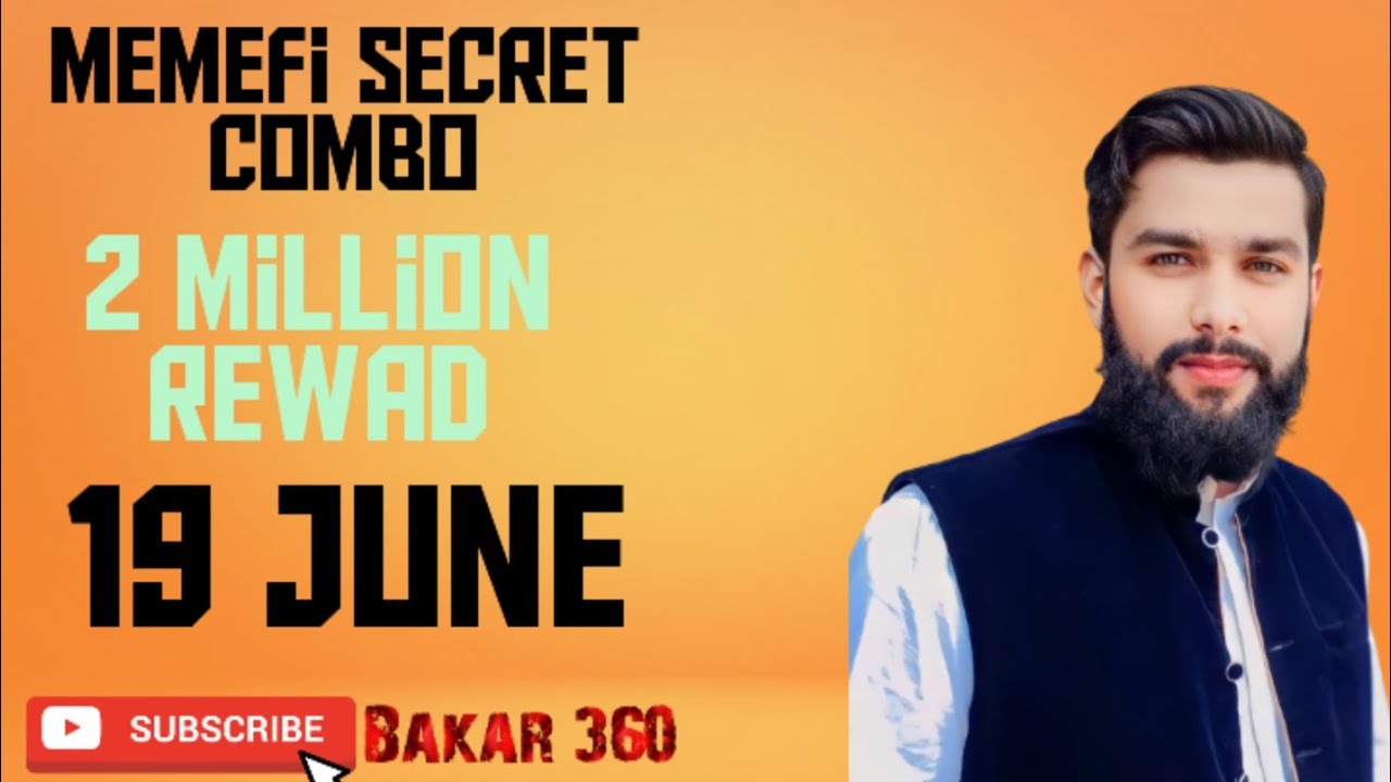 MemeFi Today secret combo || 19 june MemeFi secret combo || MemeFi ...