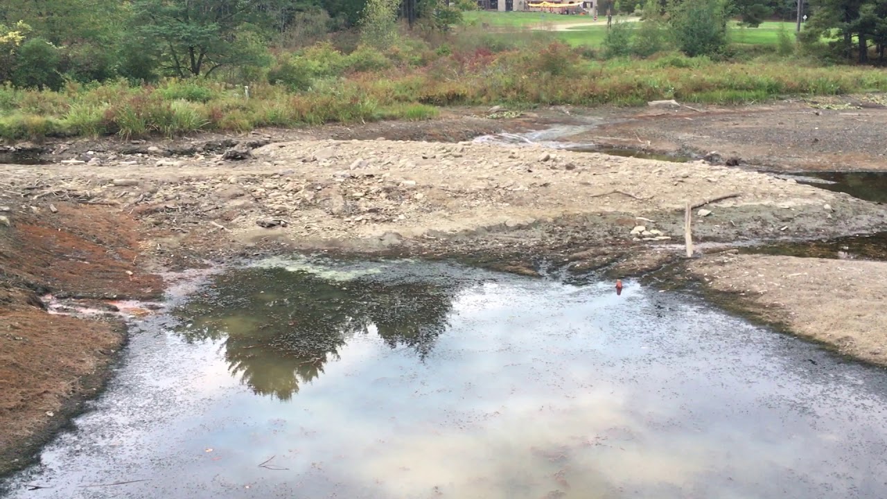Partial Draining of Red House Lake From the Stone Pier, Allegany State ...