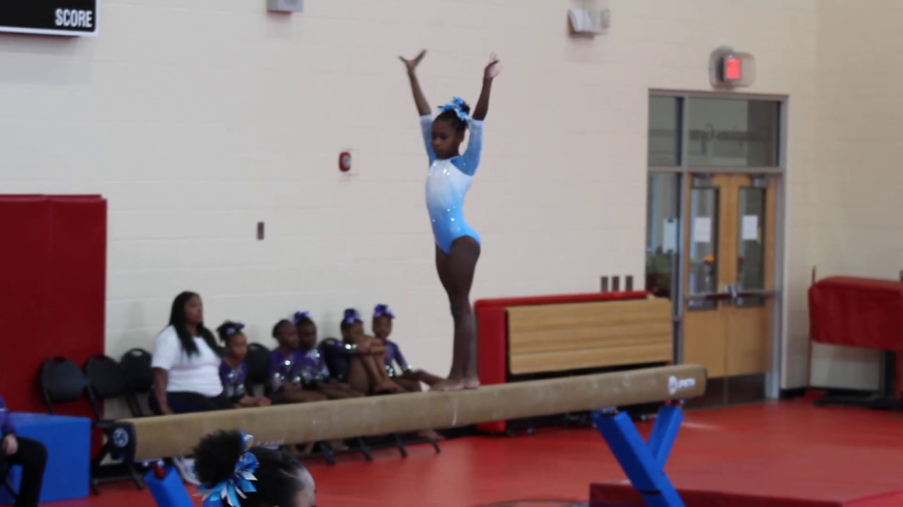 Gymnastics Beam Routine - YouTube
