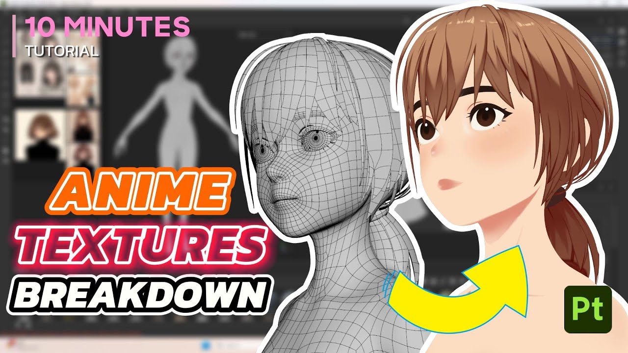 Anime 3D Texturing Breakdown using #substance3dpainter #tutorial # ...