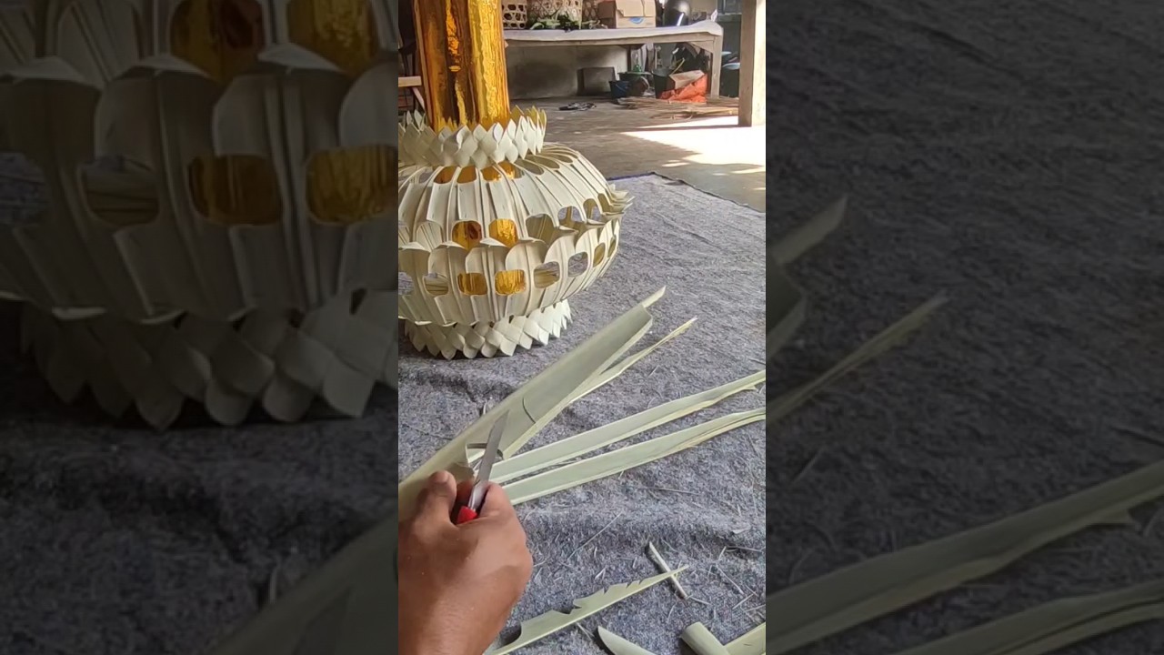 part 5. membuat gempong penjor simple. #penjor #penjorbali # ...