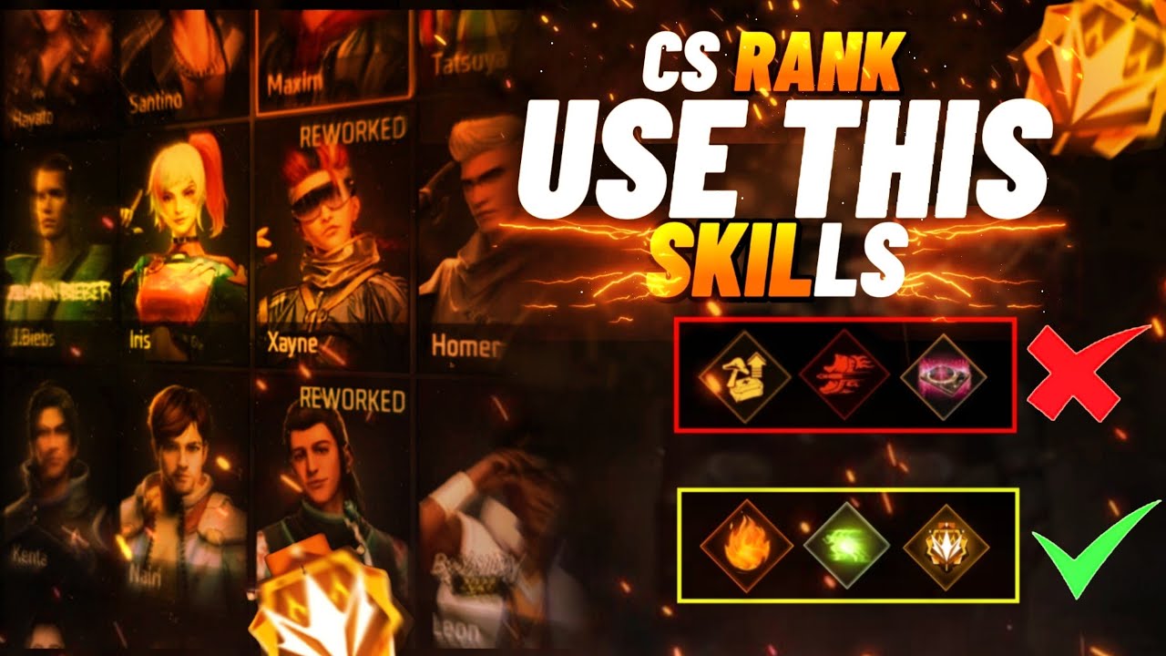 cs rank best character skill combination in free fire l best character ...