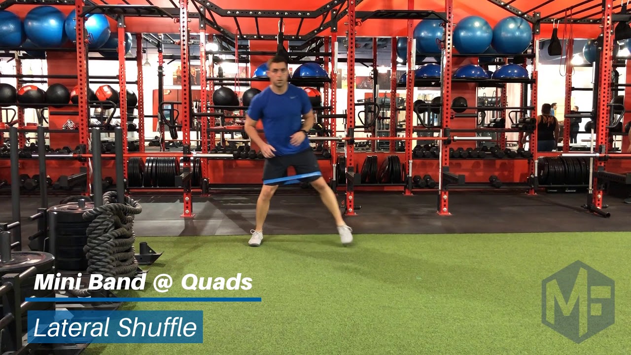 Mini Band at Quads/ Knees: Lateral Shuffle - YouTube
