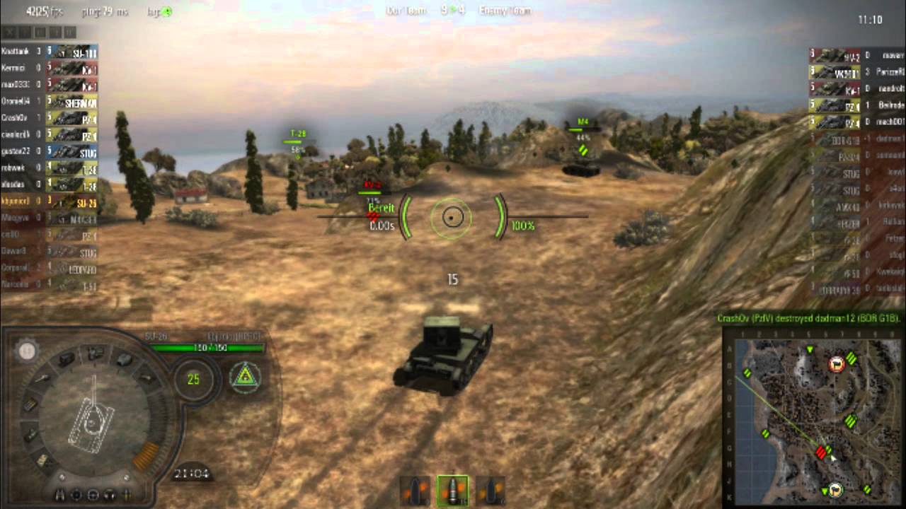 World of Tanks - SU-26 no zoom kill - YouTube