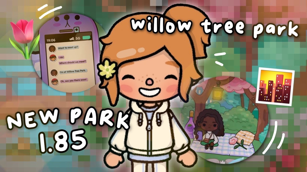 🌷НОВАЯ ВЕСЕННЯЯ ЛОКАЦИЯ 1.85 🌇🌳 Willow Tree Park/ + Новая анимация ...