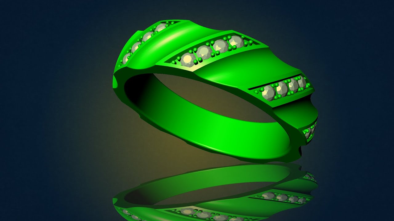 Jewelry cad design | How to Draw diamond ring - YouTube