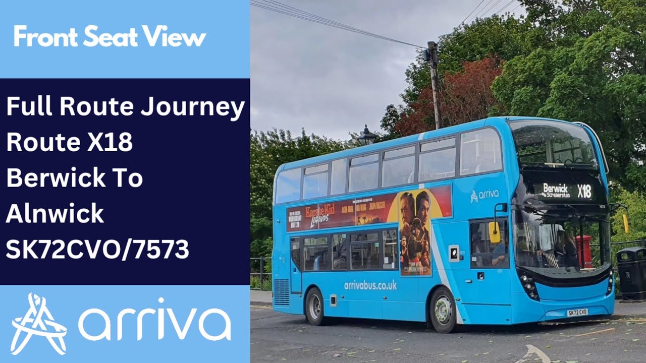 Full Route Journey | Arriva Northumbria Route X18 - Berwick-upon-Tweed ...