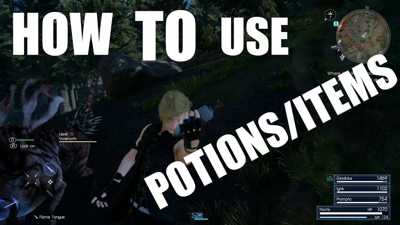 How to use Potions/Items - Final Fantasy 15 Guide - YouTube